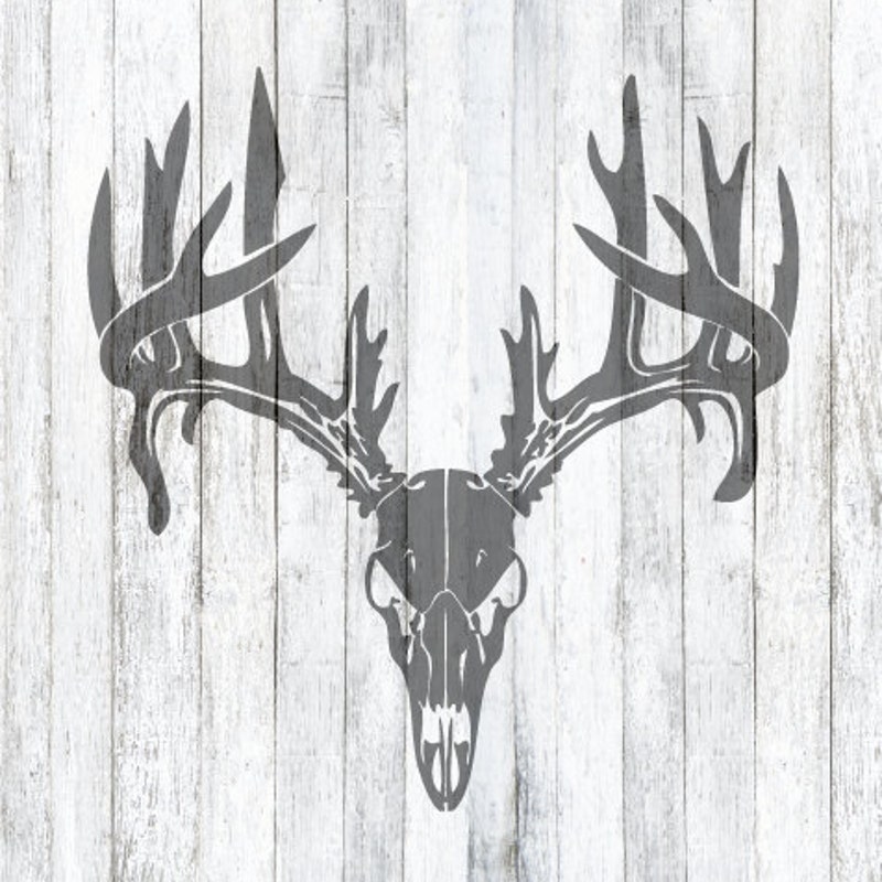 Buck Skull Silhouette Svg - Etsy