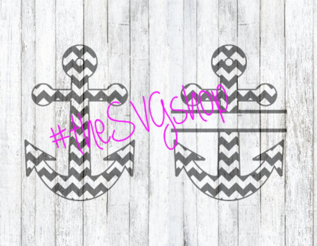 SVG, DXF, PNG Files, Chevron Anchor, Split Chevron Anchor, Anchor ...