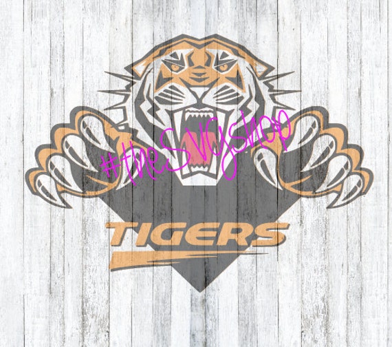 SVG File Tigers Tiger Roaring Tigers Logo Tigers Jumping - Etsy Australia