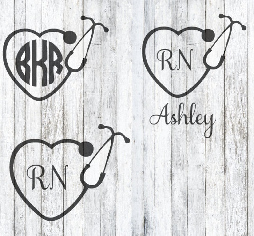 Multiple Stethoscope Monogram SVG - Etsy