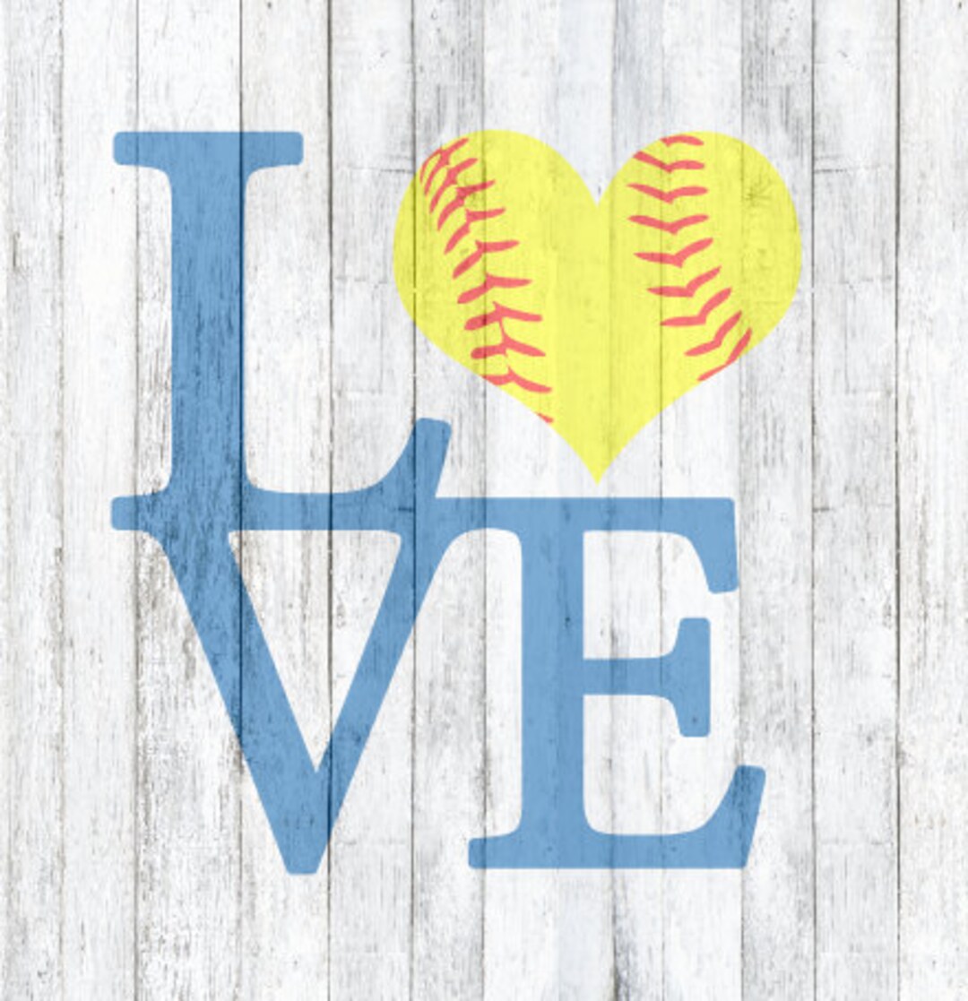SVG File LOVE Softball, L O V E Softball, - Etsy