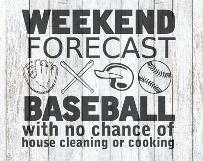 Weekend Forecast! Baseball! SVG File - Etsy