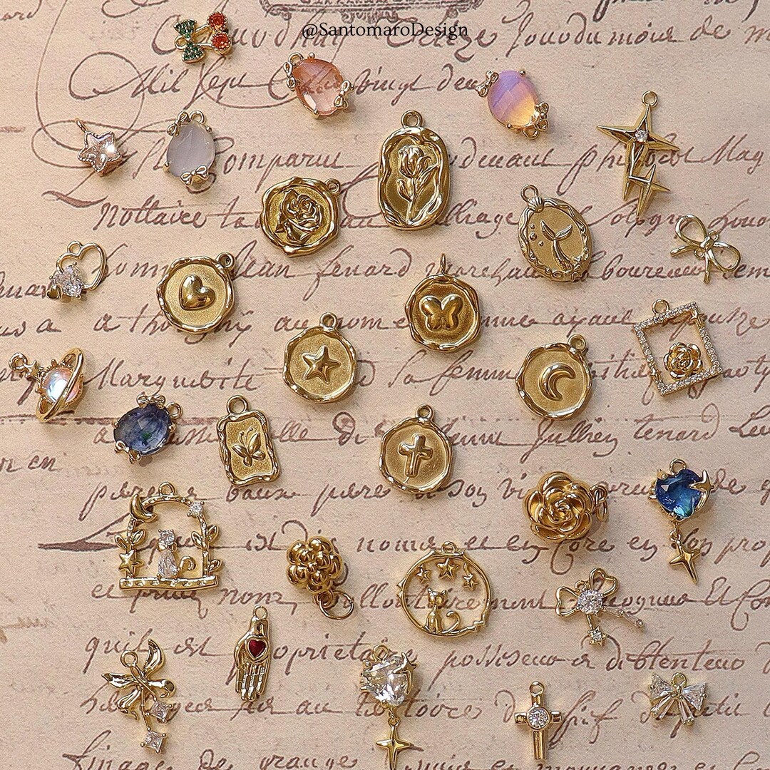 Dainty 18k Gold Charms | Unique Stainless Steel & Copper Pendants ...