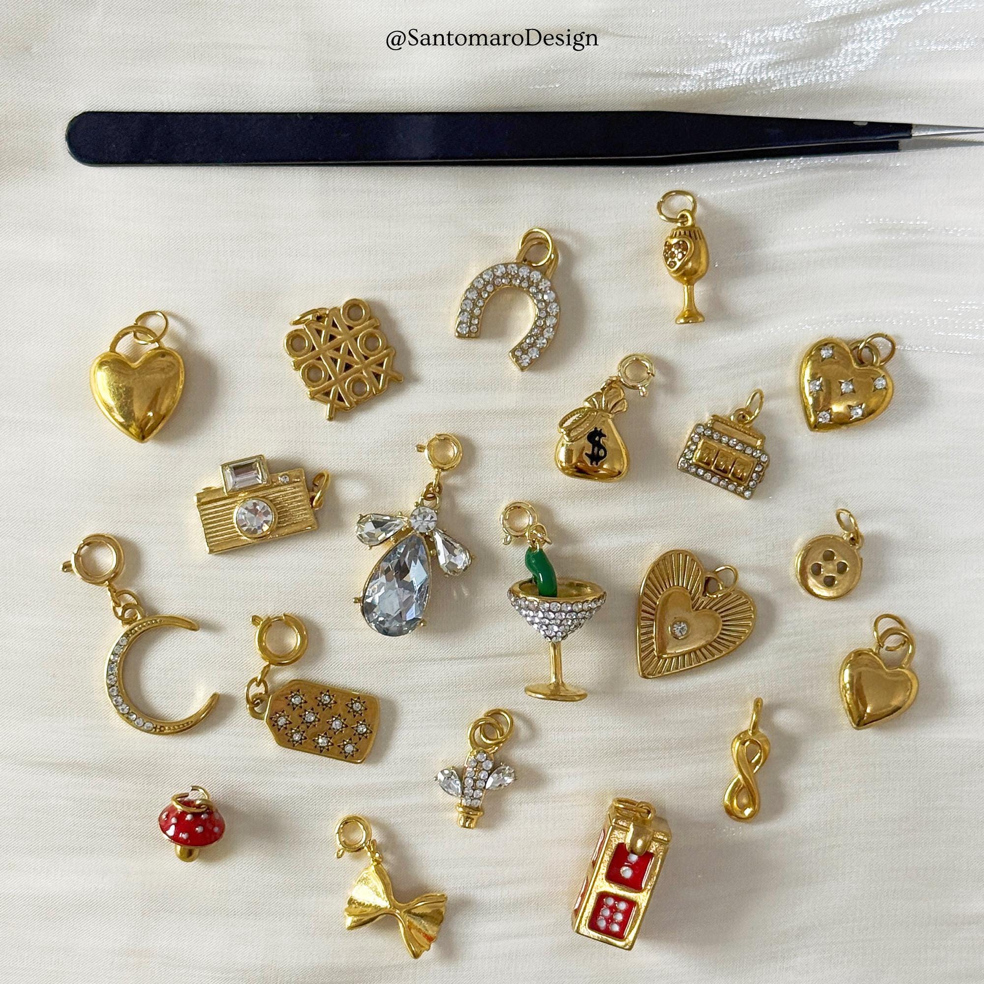 18K Gold Stainless Steel Charms | Cute Aesthetic Charms for Bracelets ...