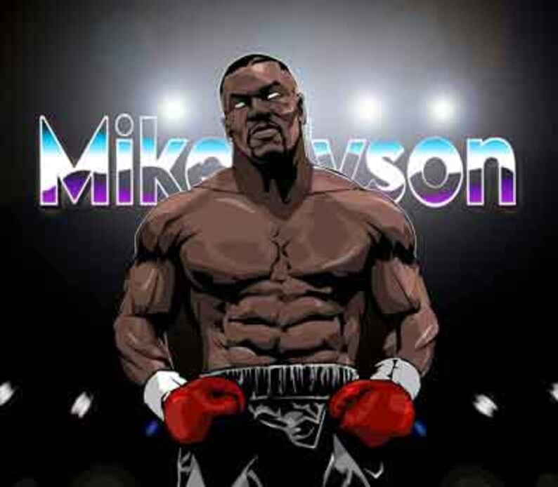 Mike Tyson 20oz Skinny Tumbler Wrap Sublimation Design, Iron Mike ...