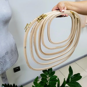 Large Square Embroidery Hoop, Wooden Cross Stitch Hoops 12"- 12" (30cm ...