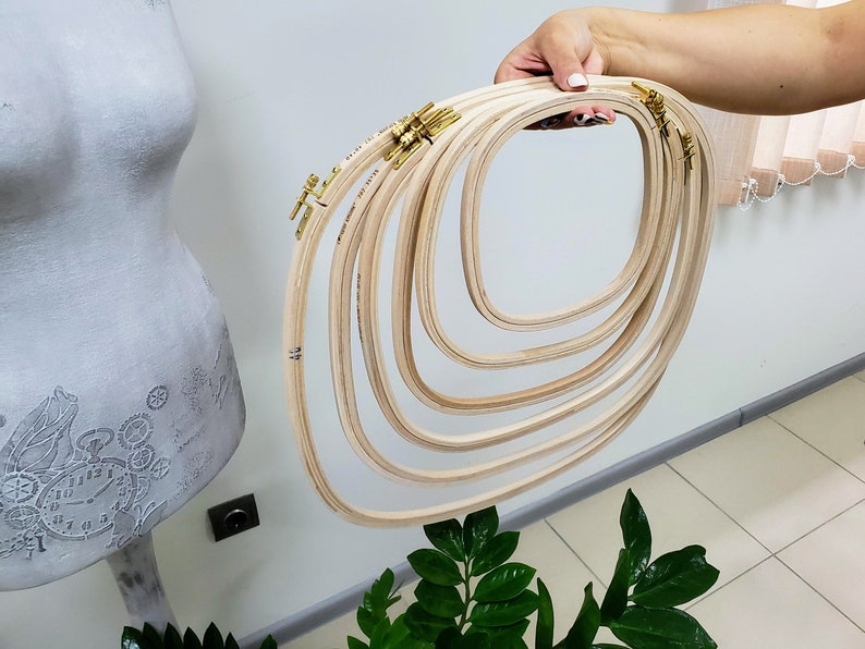 Large Square Embroidery Hoop Wooden Cross Stitch Hoops - Etsy