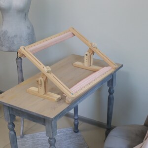 Tambour Embroidery Frame 2420 60cm-53cm Stand, Wood Cross Stitch Holder ...