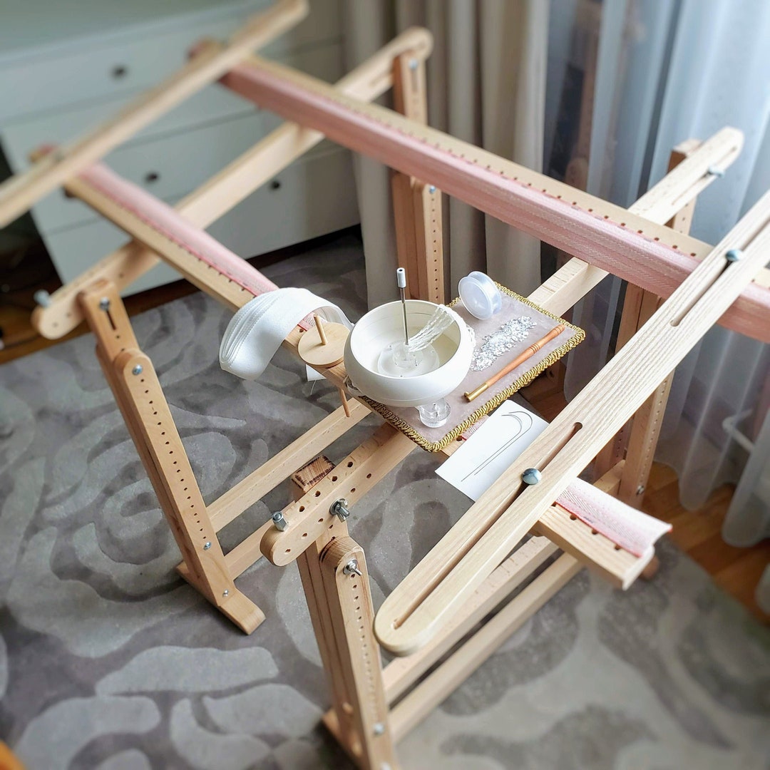 Tambour Embroidery Kit for Beginners, Large Scroll Frame 39 100cm Stand ...