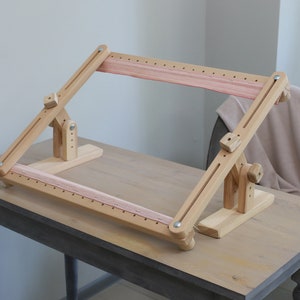 Tambour Embroidery Frame 24"-19.5" (60cm-50cm) With Lap Stand, Wood ...