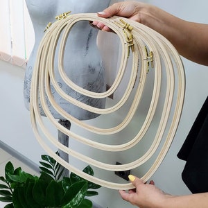 Large Square Embroidery Hoop, Wooden Cross Stitch Hoops 12"- 12" (30cm ...