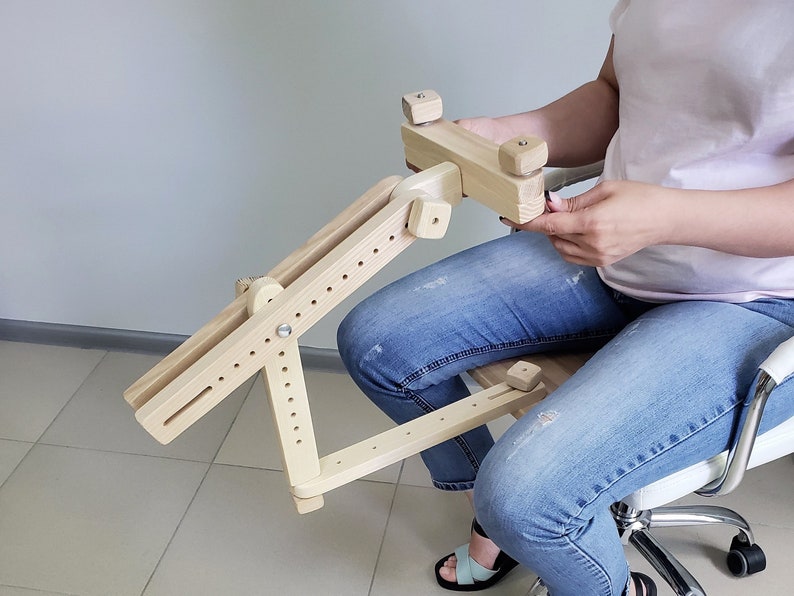 Cross Stitch Hoop Stand, Wooden Holder for Embroidery Frame Height ...