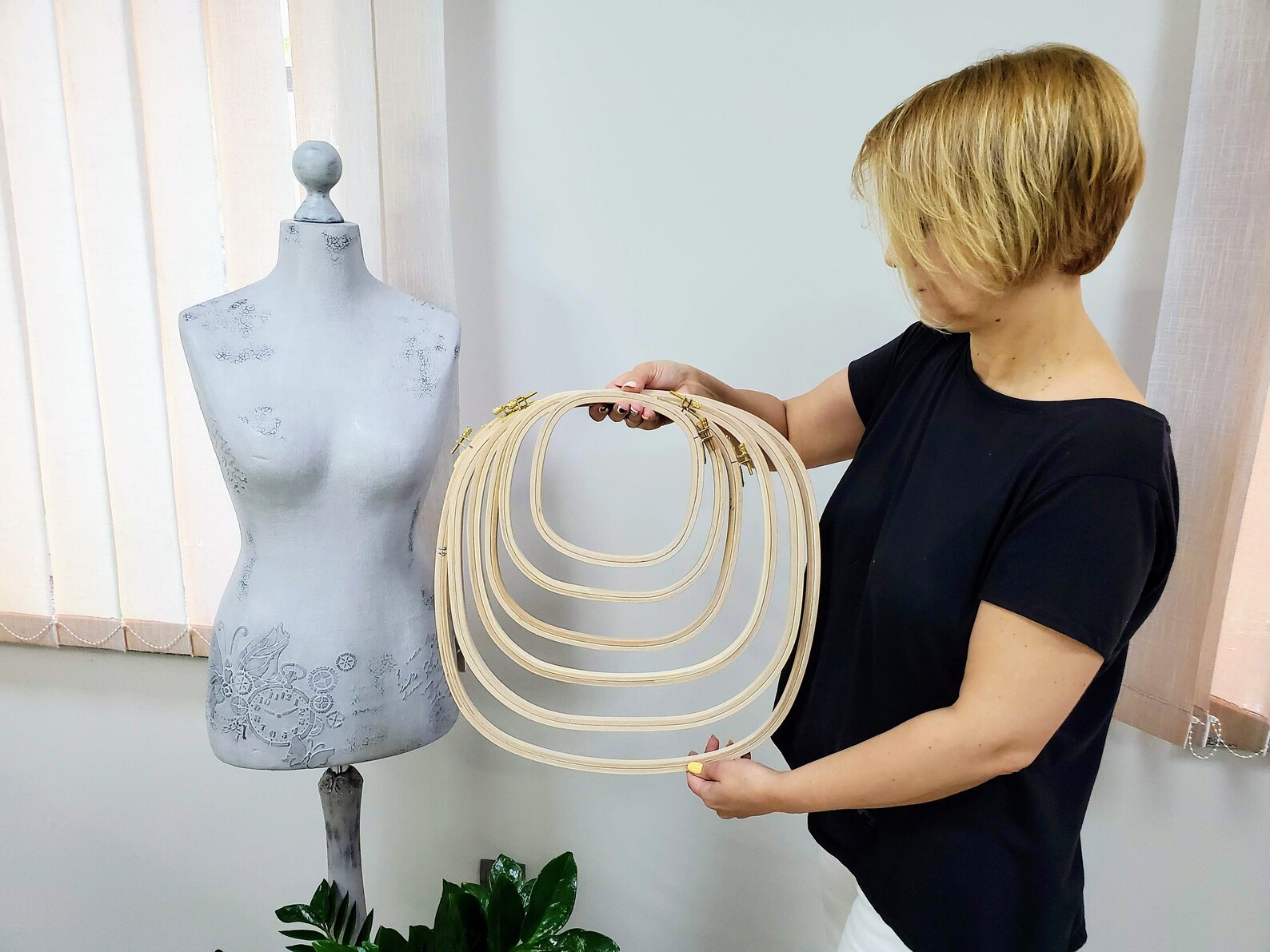 Large Square Embroidery Hoop Wooden Cross Stitch Hoops - Etsy