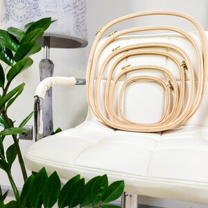 Large Square Embroidery Hoop, Wooden Cross Stitch Hoops 12"- 12" (30cm ...