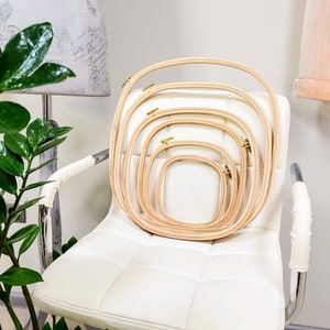 Large Square Embroidery Hoop, Wooden Cross Stitch Hoops 12"- 12" (30cm ...