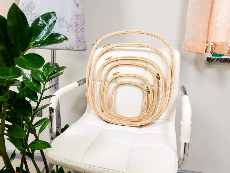 Large Square Embroidery Hoop Wooden Cross Stitch Hoops - Etsy