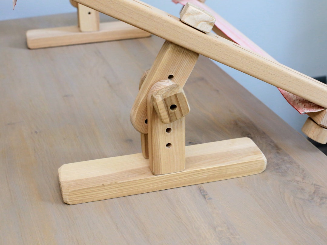 Wooden Tabletop Embroidery Lap Stand for Slate Frame That Adjustably ...