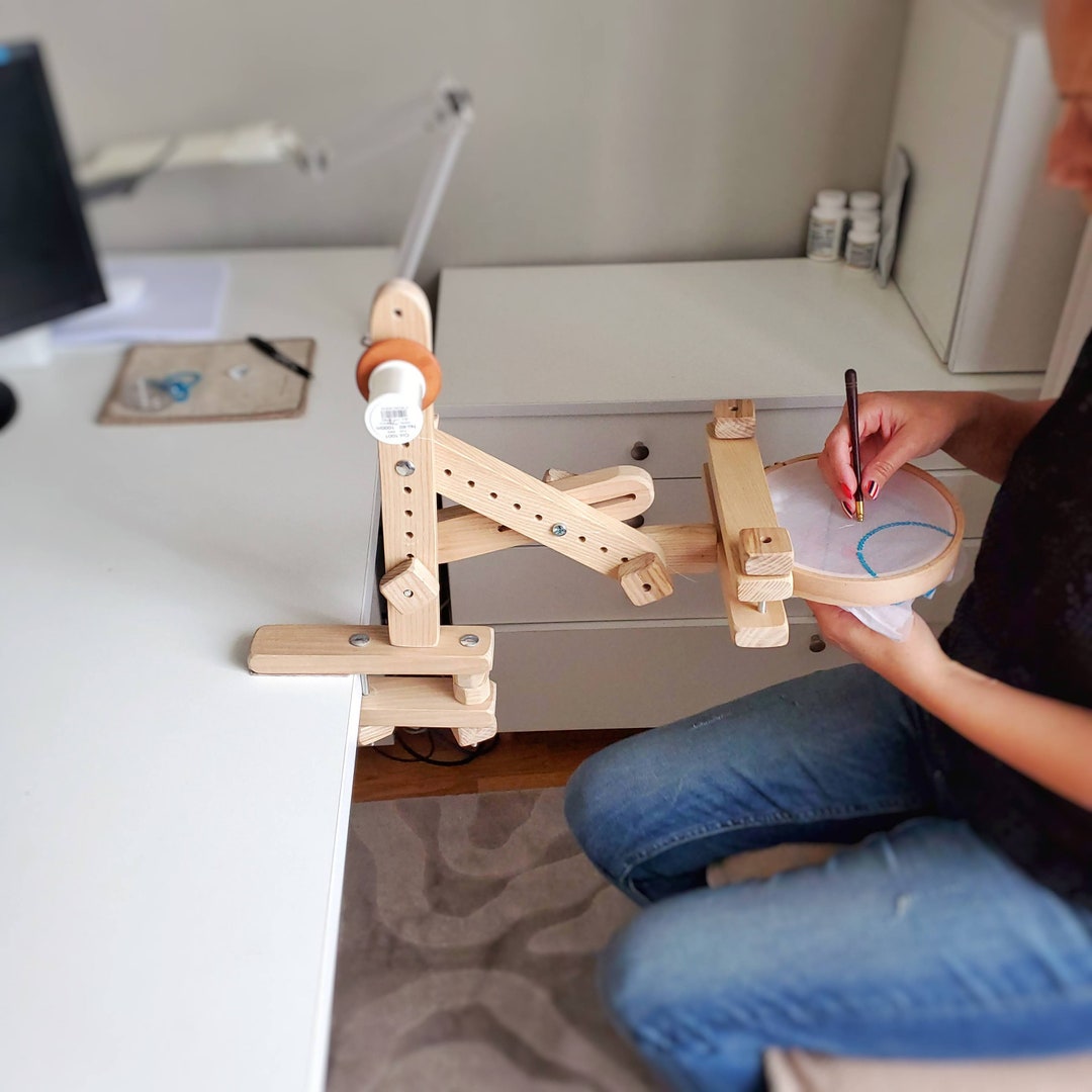Adjustable Embroidery Lap Stand for Hoop. Hand Embroidery Tool Tabletop ...