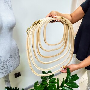 Large Square Embroidery Hoop, Wooden Cross Stitch Hoops 12"- 12" (30cm ...