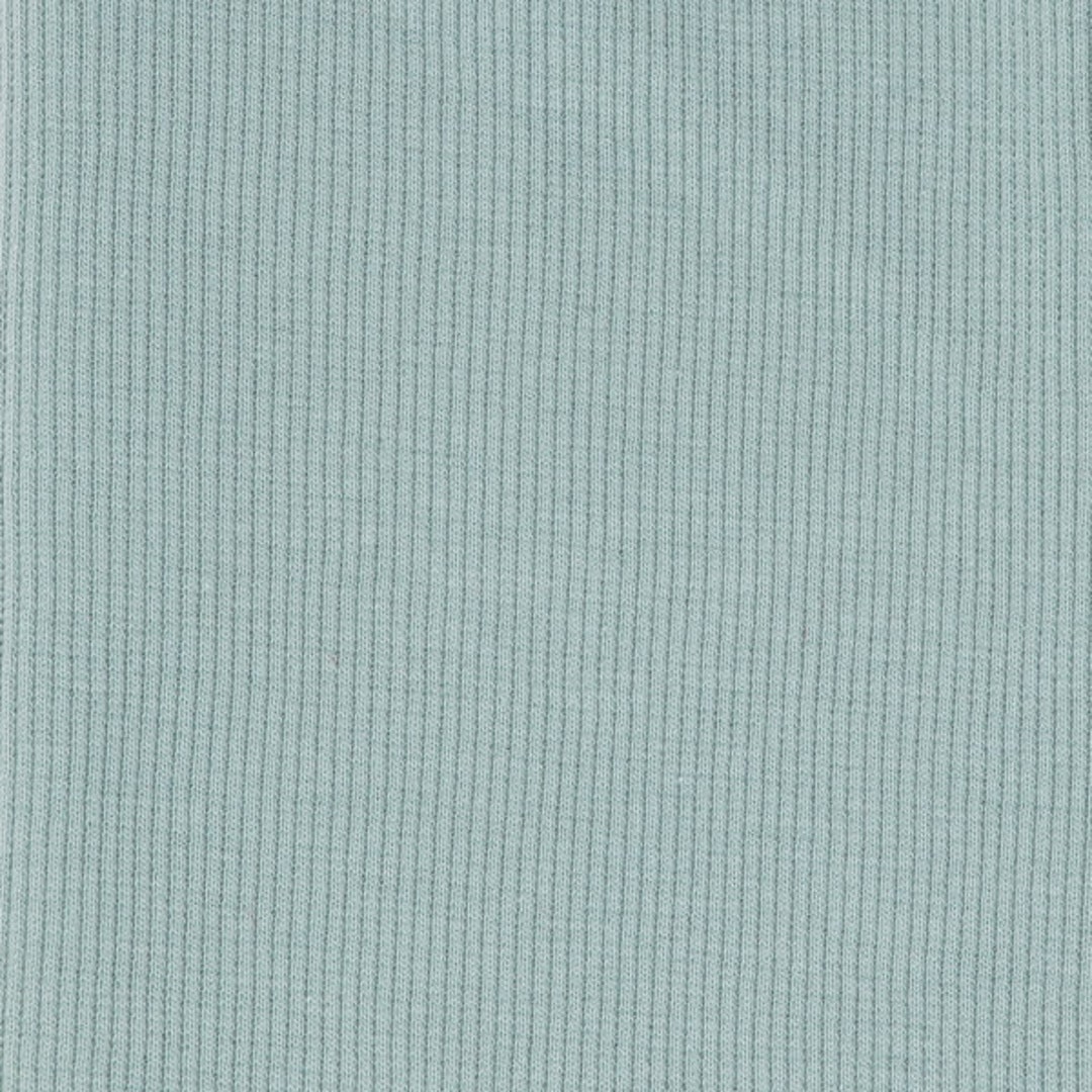 1/8 Yard Organic Cotton Ribbing Fabric , 2x2 Rib Opened , Mineral ...