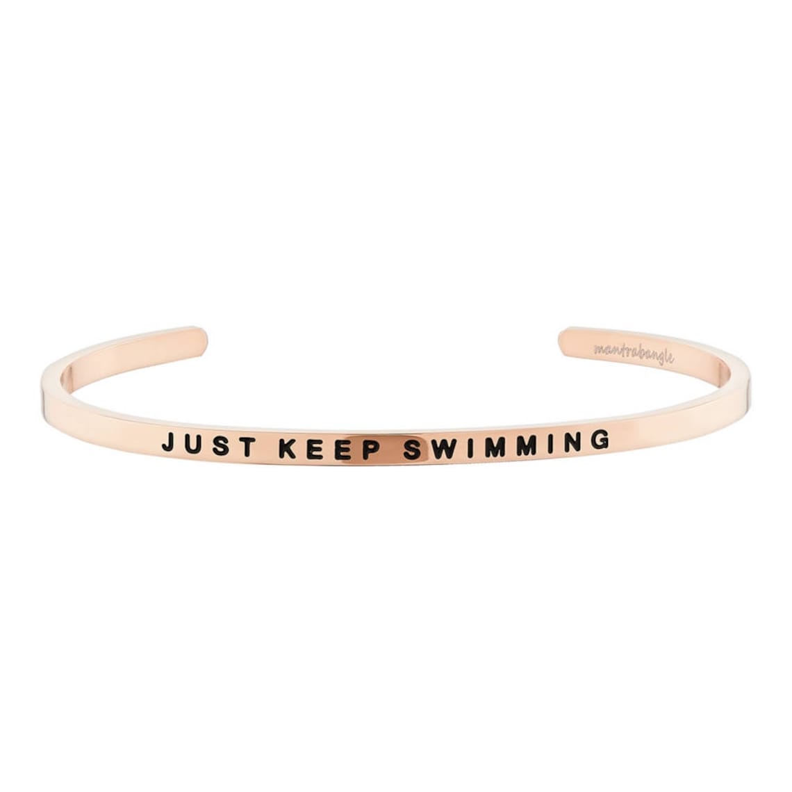 Just Keep Swimming Bracelet, Inspirational Cuff, Motivational Bracelet ...