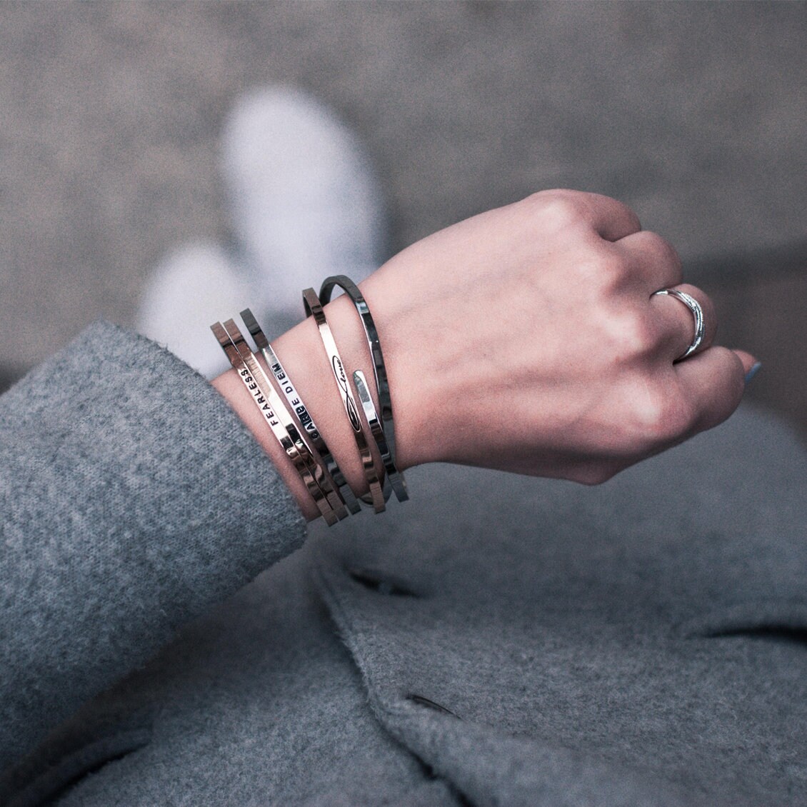 Fearless Bracelet, Be Brave Bracelet, Mantra Bracelet, Strength Gift ...