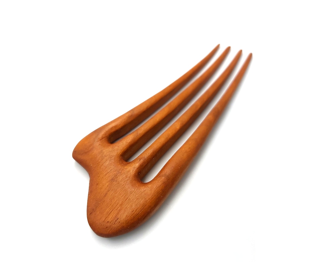 Wooden Hair Fork/ Cherry Wood Fork /wedding Hair Fork / Wooden Hair Pin ...