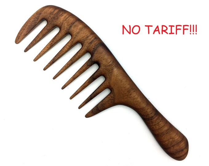 Witches Comb :) - Wide Tooth Curly Hair Walnut Comb - Handmade Comb ...