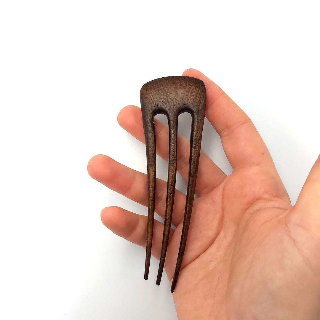 Walnut Hair Fork / 3 Prong Hair Fork / Wooden Hair Pin / Hair Sticks ...