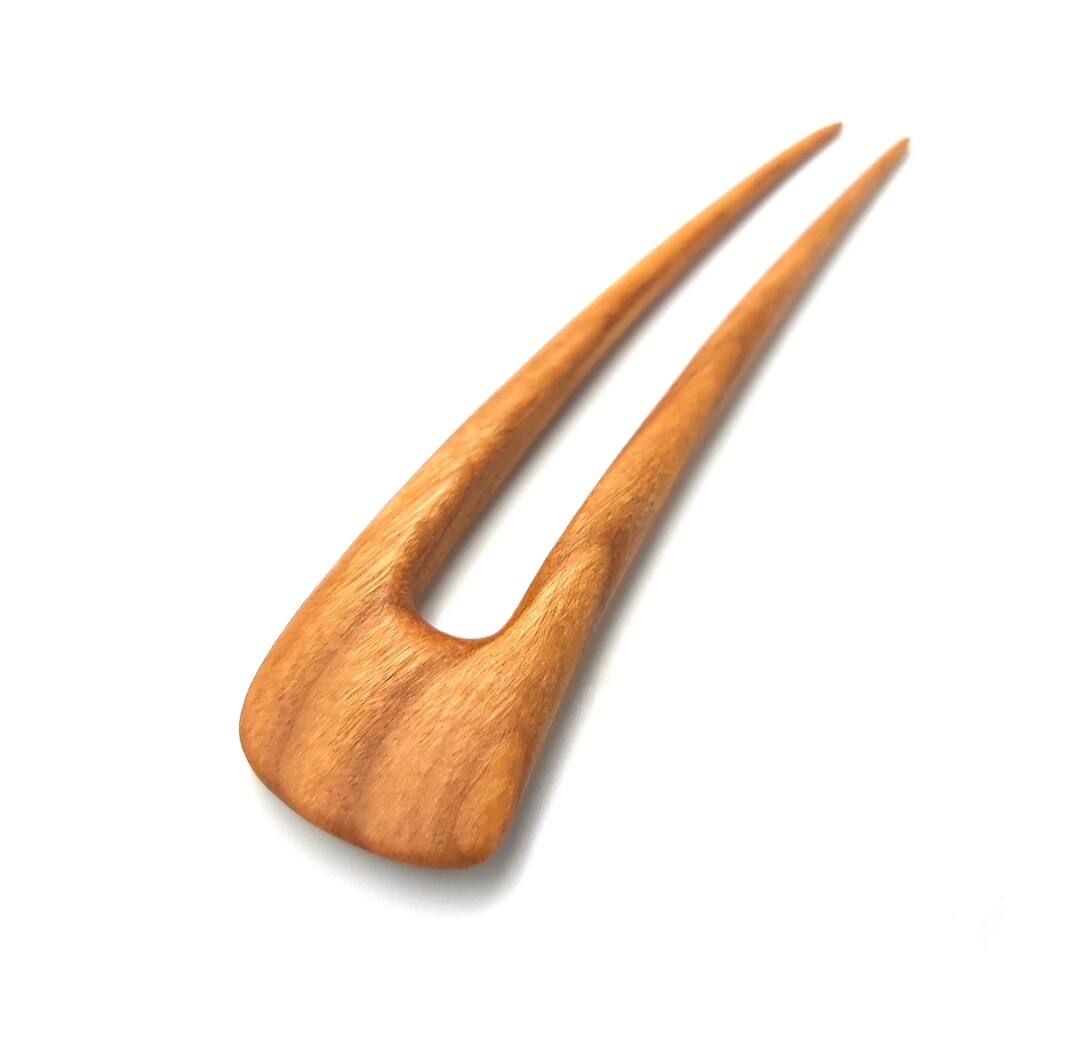 Wooden Hair Fork/ Cherry Wood Fork /wedding Hair Fork / Wooden Hair Pin ...