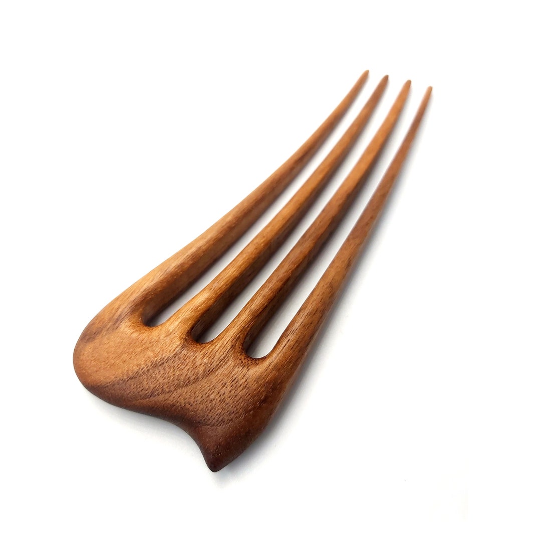 Walnut Hair Fork / 4 Prong Hair Fork / Wooden Hair Pin / Hair Sticks ...