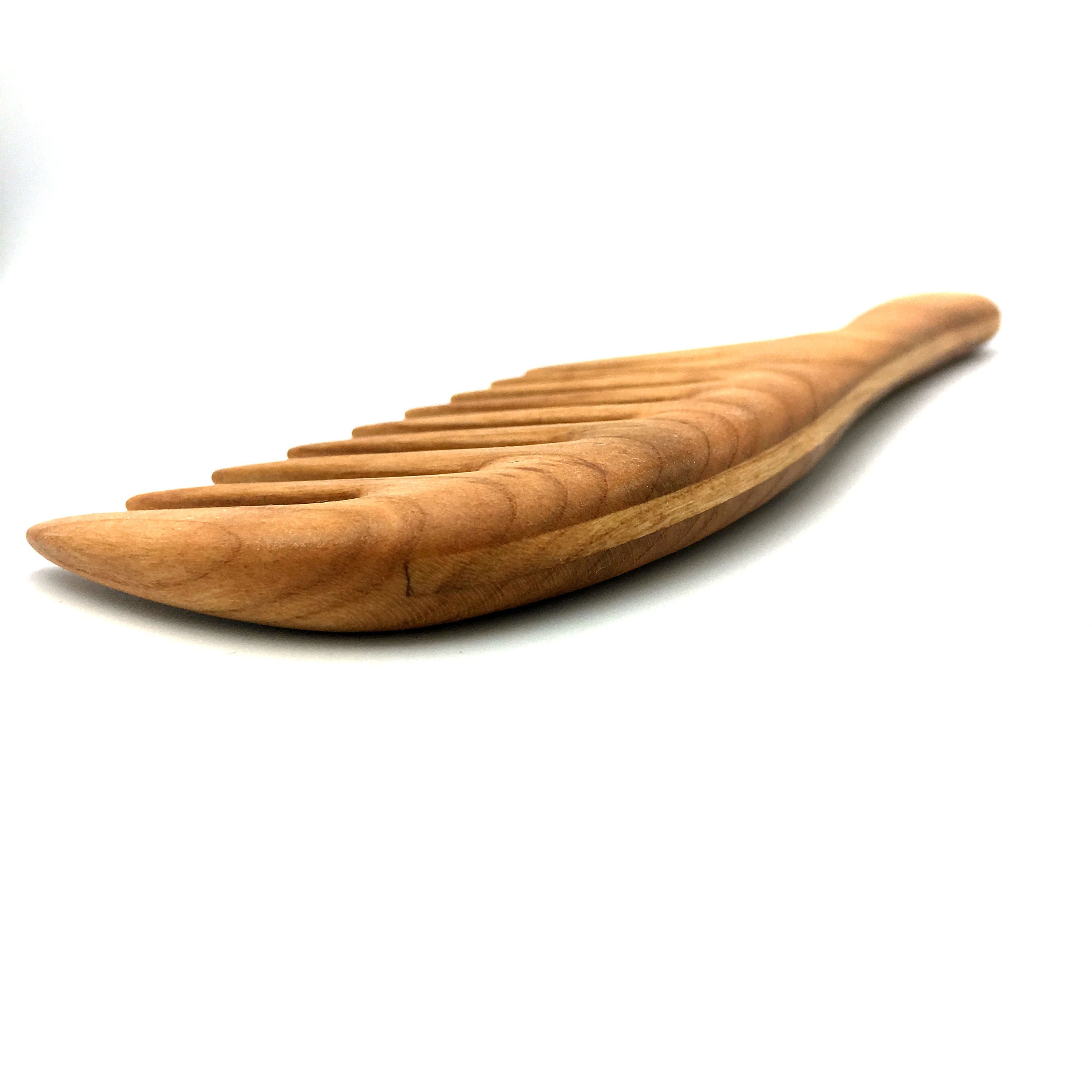 Wide Tooth Curly Hair Cherry Wood Comb Wood Comb Handmade - Etsy