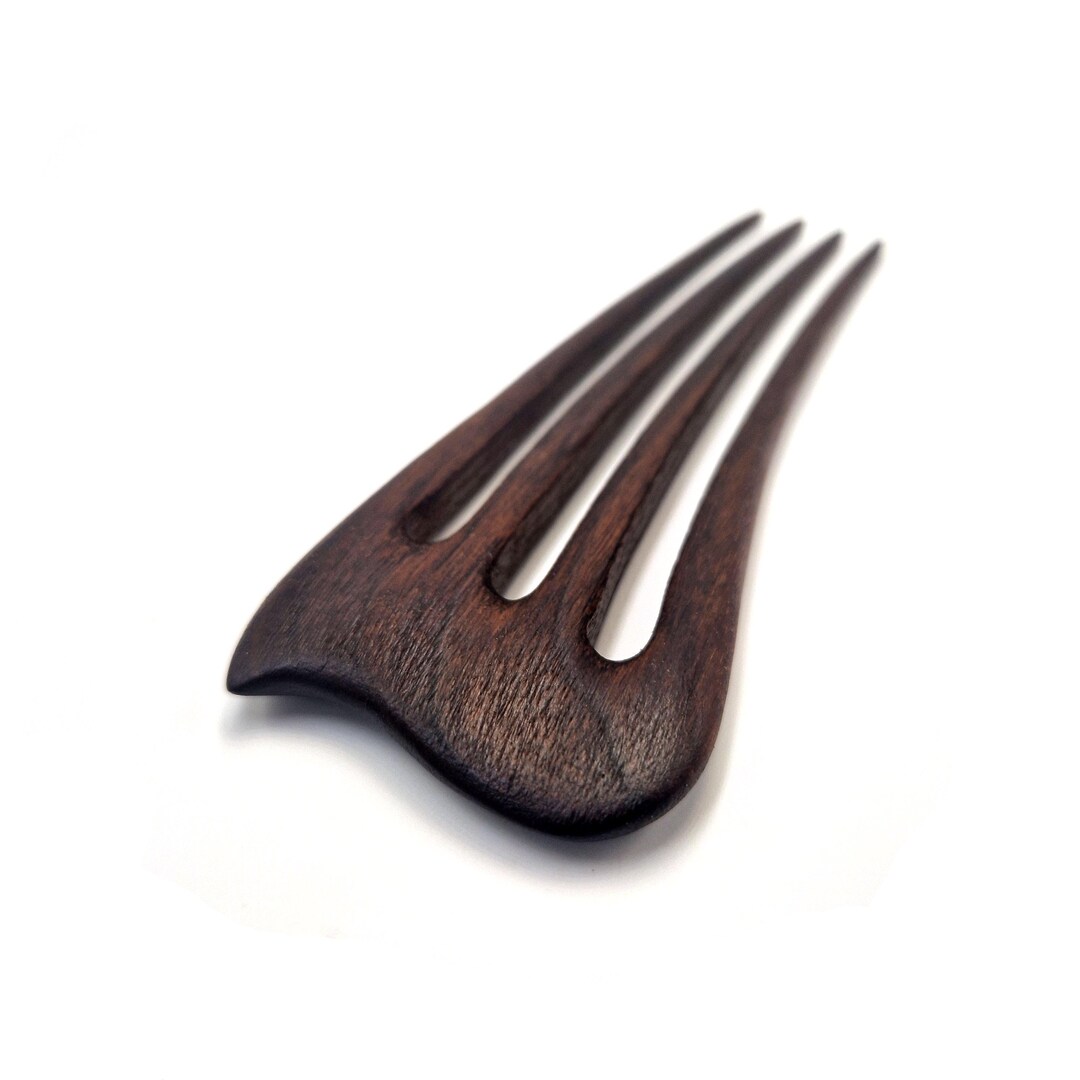Handmade Walnut Hair Fork: 4-prong Wooden Hair Pin - Etsy
