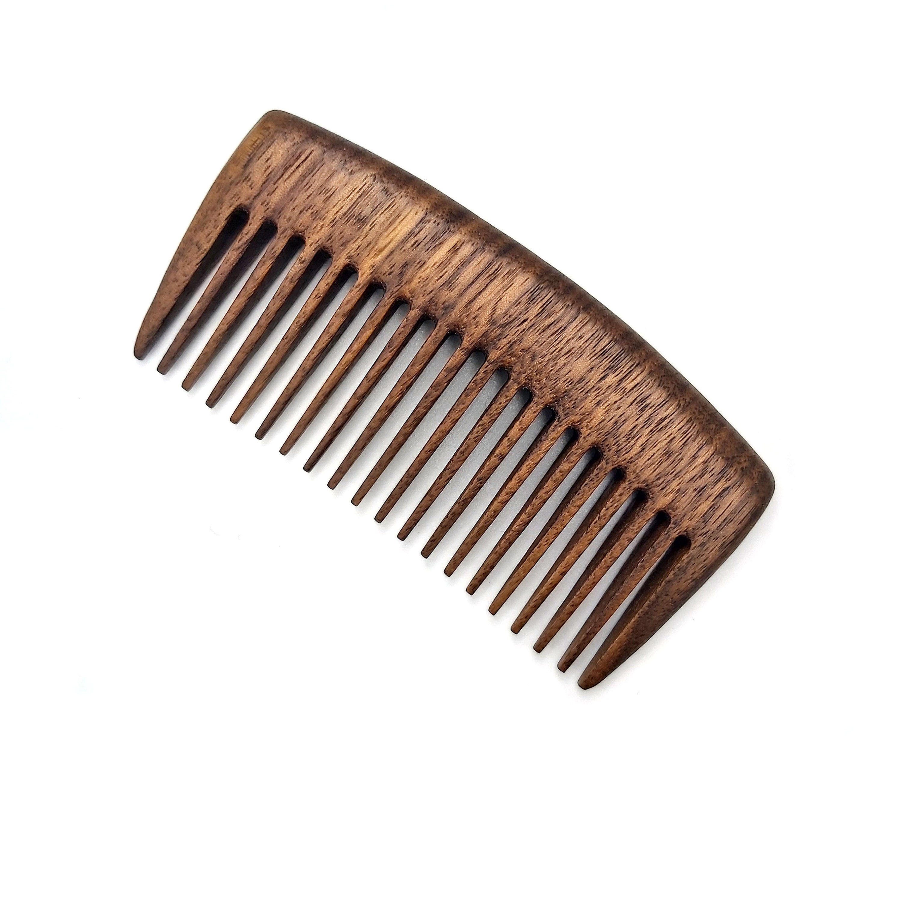 Handmade Walnut Wood Hair Comb: Anti-static, Detangling - Etsy