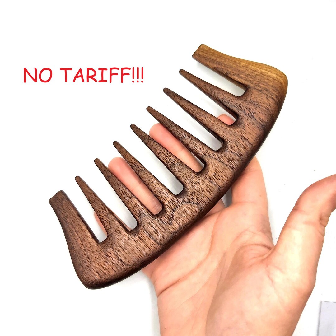 Witches Comb :) - Wide Tooth Curly Hair Walnut Comb - Handmade Comb ...