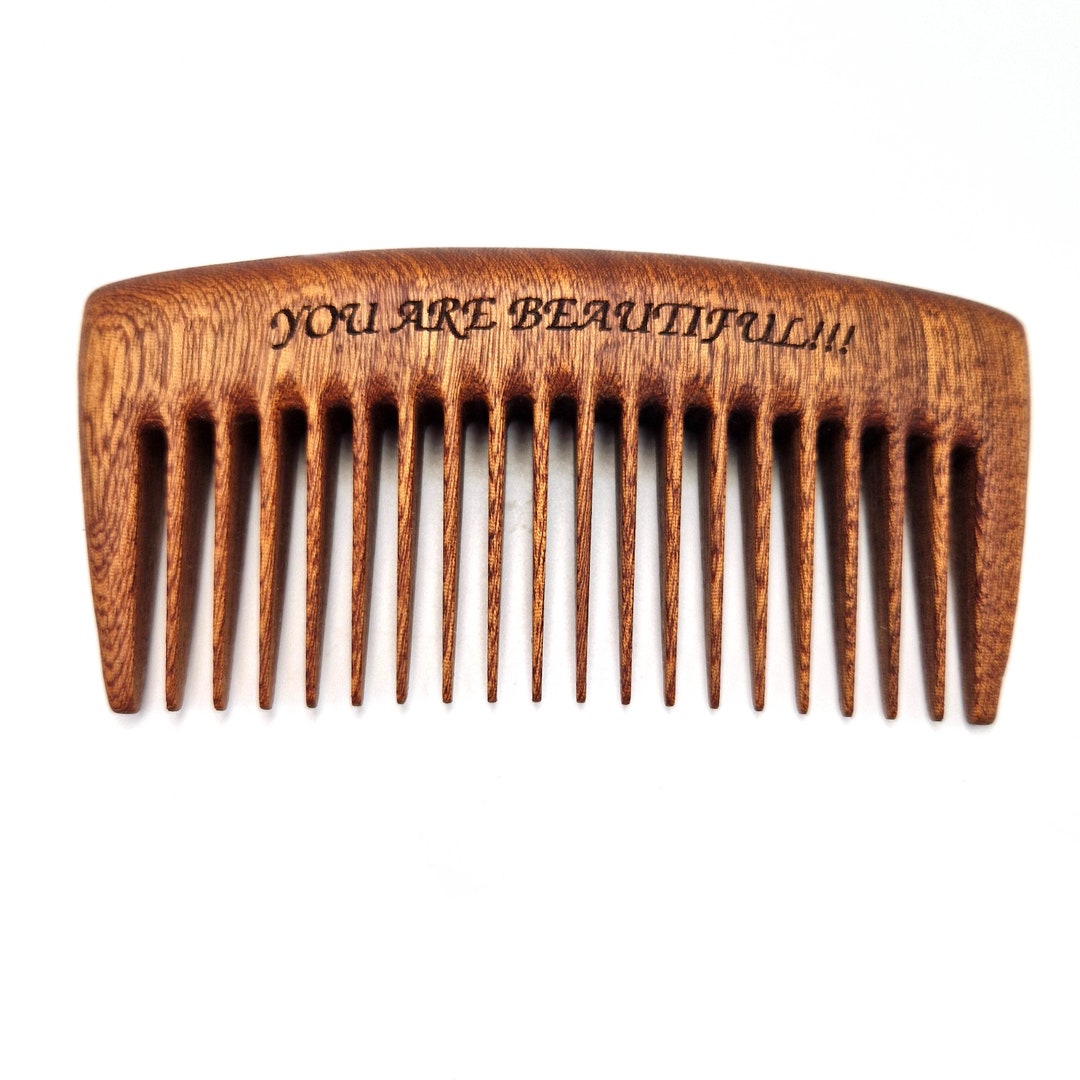 Personalized Redwood Wide Tooth Pocket Comb Redwood - Handmade Comb ...