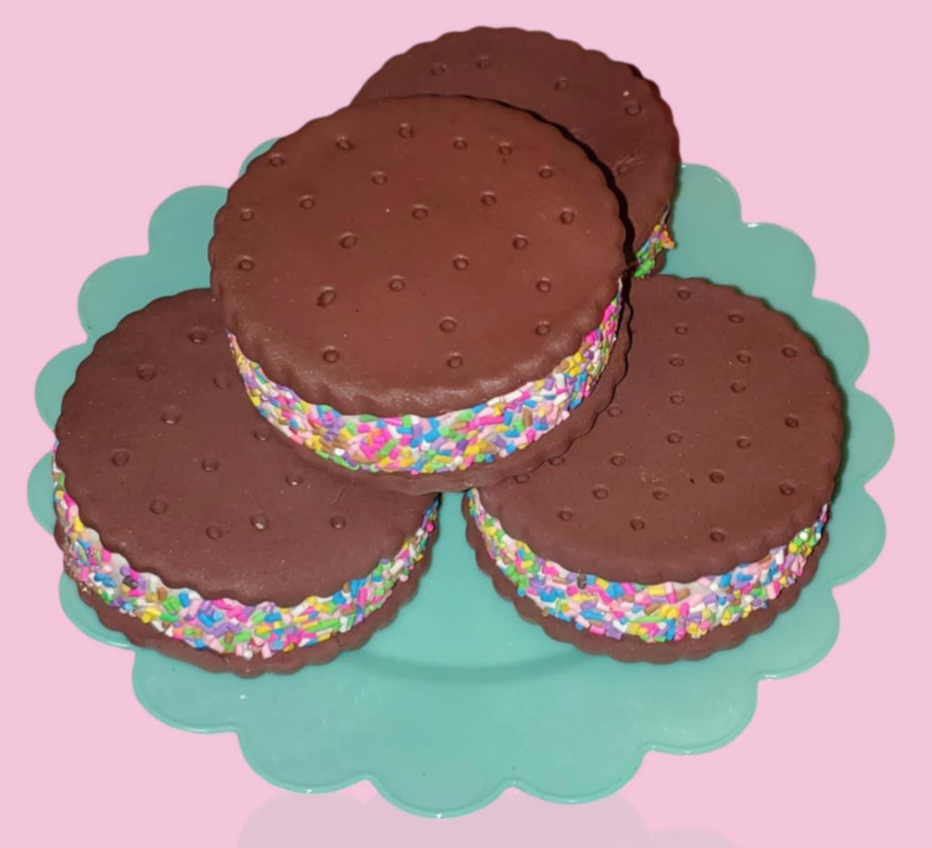 1 Handmade Sprinkled Whimsical Realistic Fake Faux Chocolate Flying ...