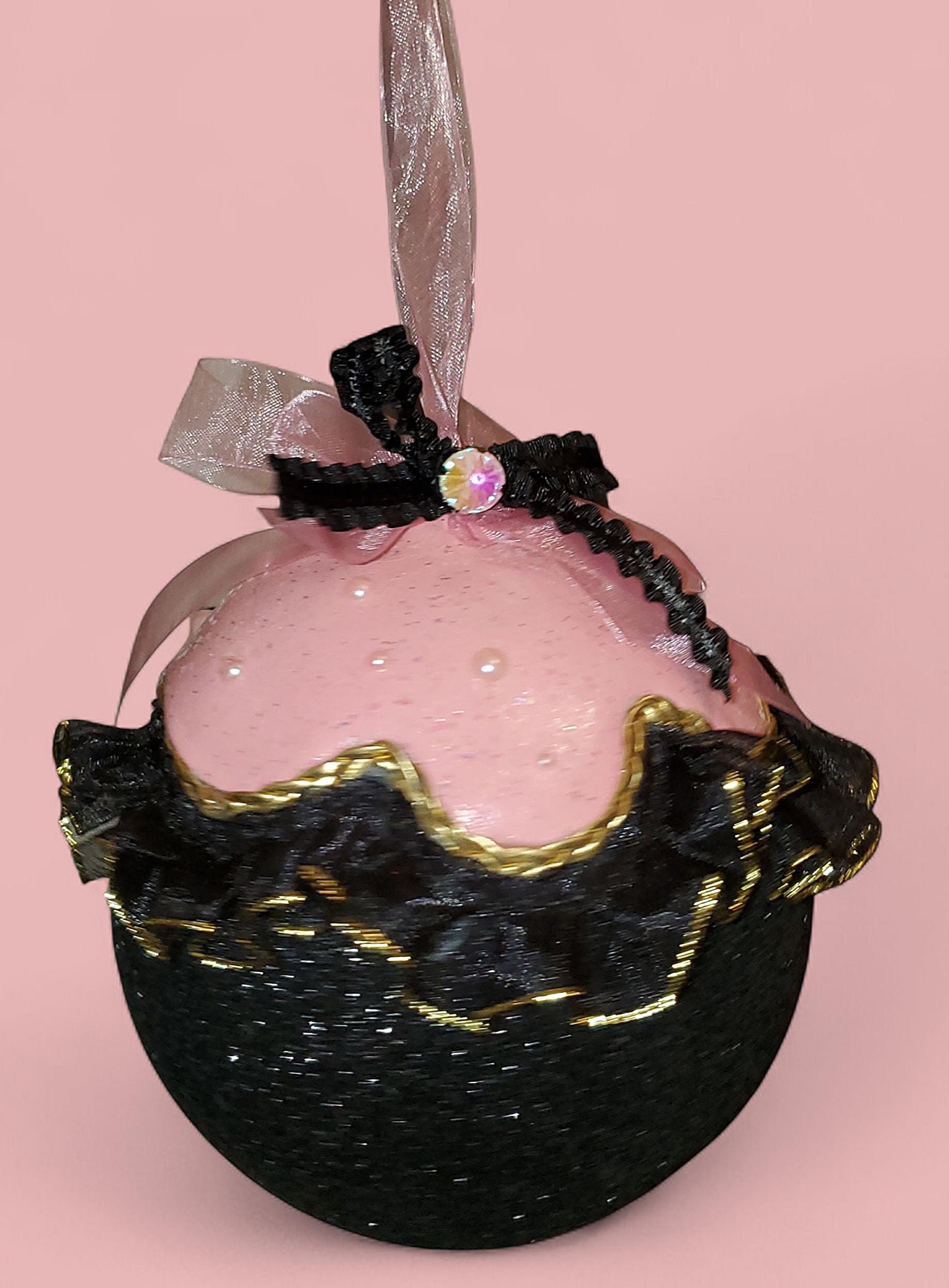 Jumbo 5" Baroque Glam Shabby Handmade Victorian Pastel Pink , Black ...