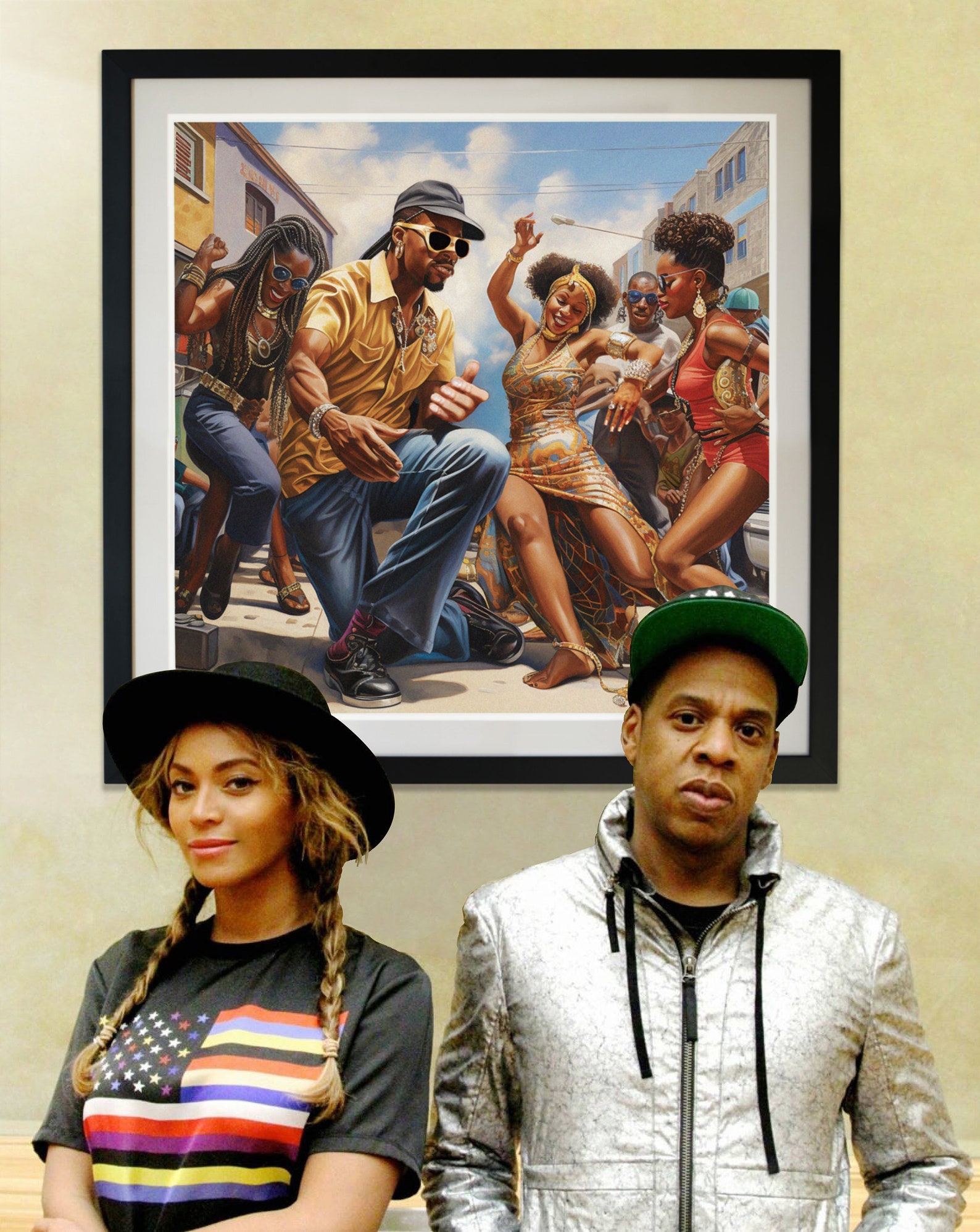 Tyra Johnson | Dancing in the Street - 3' X 3' Oil on Canvas Painting ...