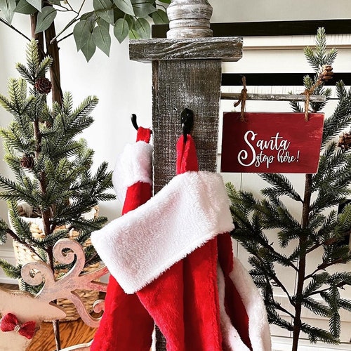 Black Iron Metal Christmas Stocking Holder Stocking Hanger - Etsy Australia