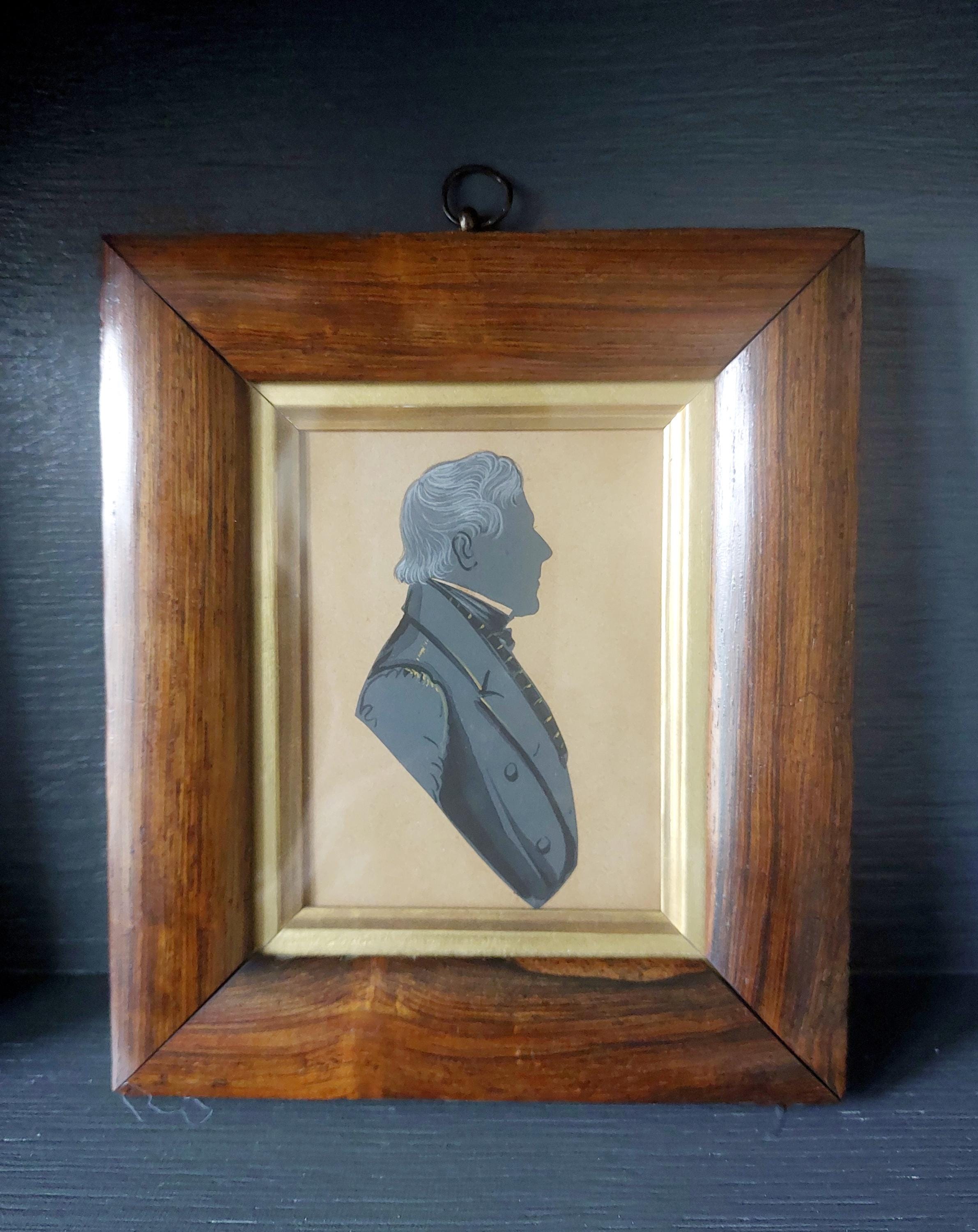 Antique Victorian Miniature Silhouette Portrait of Richard (dicky ...