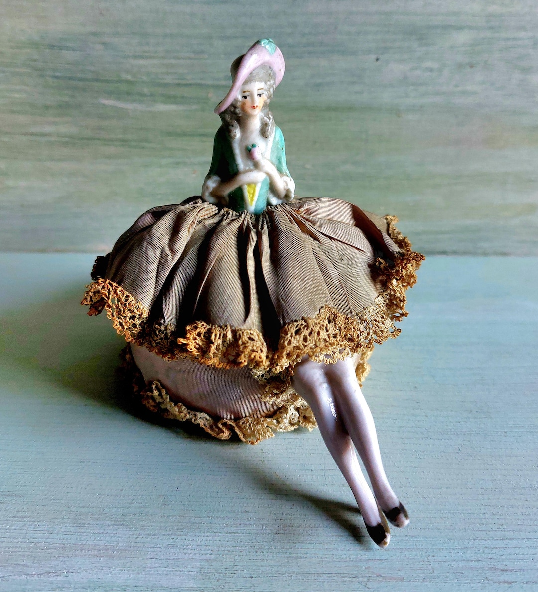 Antique Half Doll Pin Cushion Pin Dolly Circa Victorian/edwardian Era ...