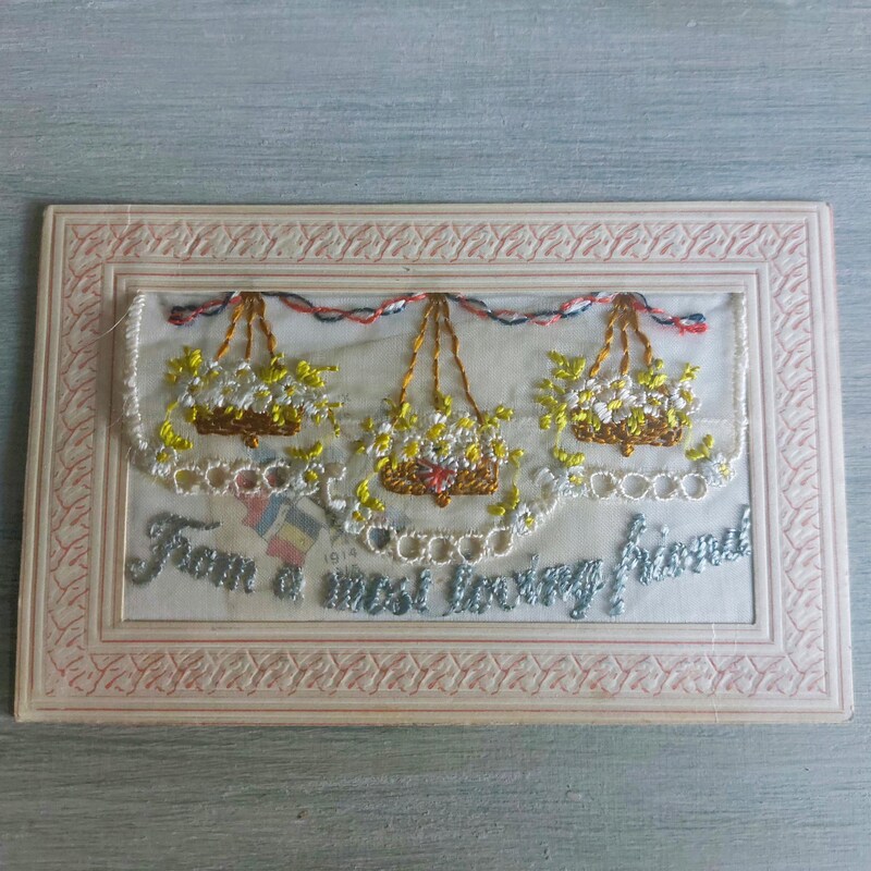 Embroidered Postcard - Etsy