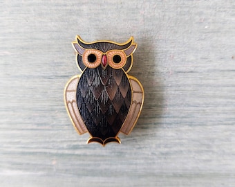 Vintage Owl Pin - Etsy