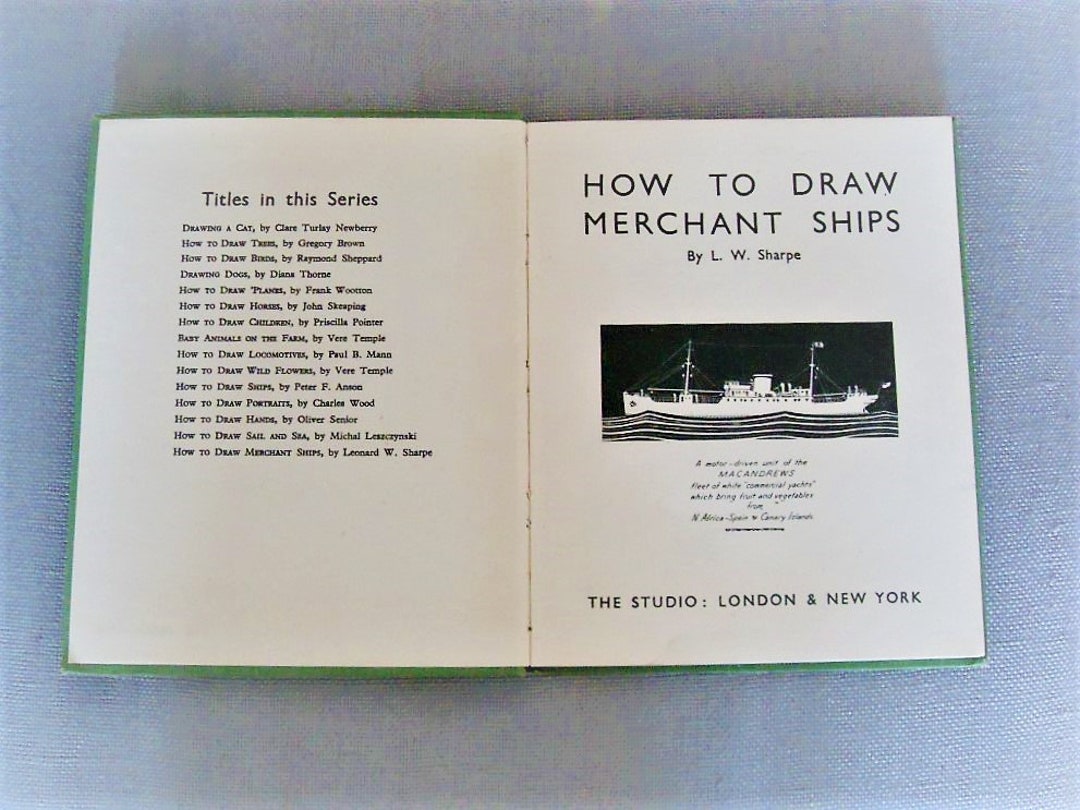 Rare Vintage Book 'how to Draw Merchant Ships' by LW Sharpe 1945 - Etsy