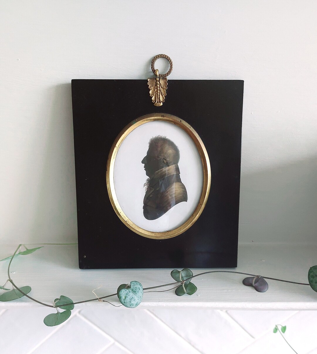 Antique Georgian Silhouette Portrait on Plaster of Thomas Parker With ...