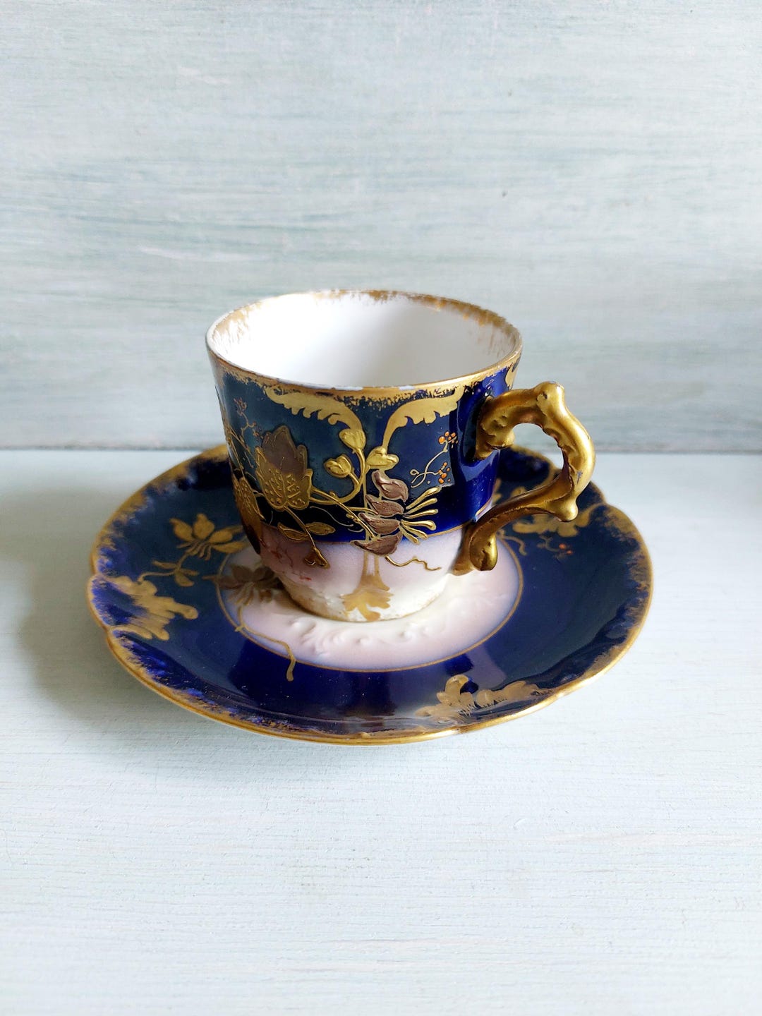 Antique French Teacup and Saucer Set 'GDA' France Circa Early 1900's ...