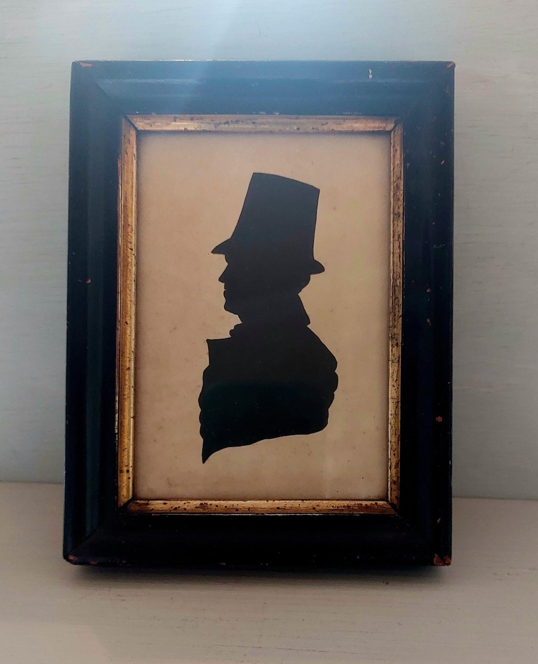 Antique Georgian Paper Cut Silhouette Portrait of a Gentleman Wearing a ...