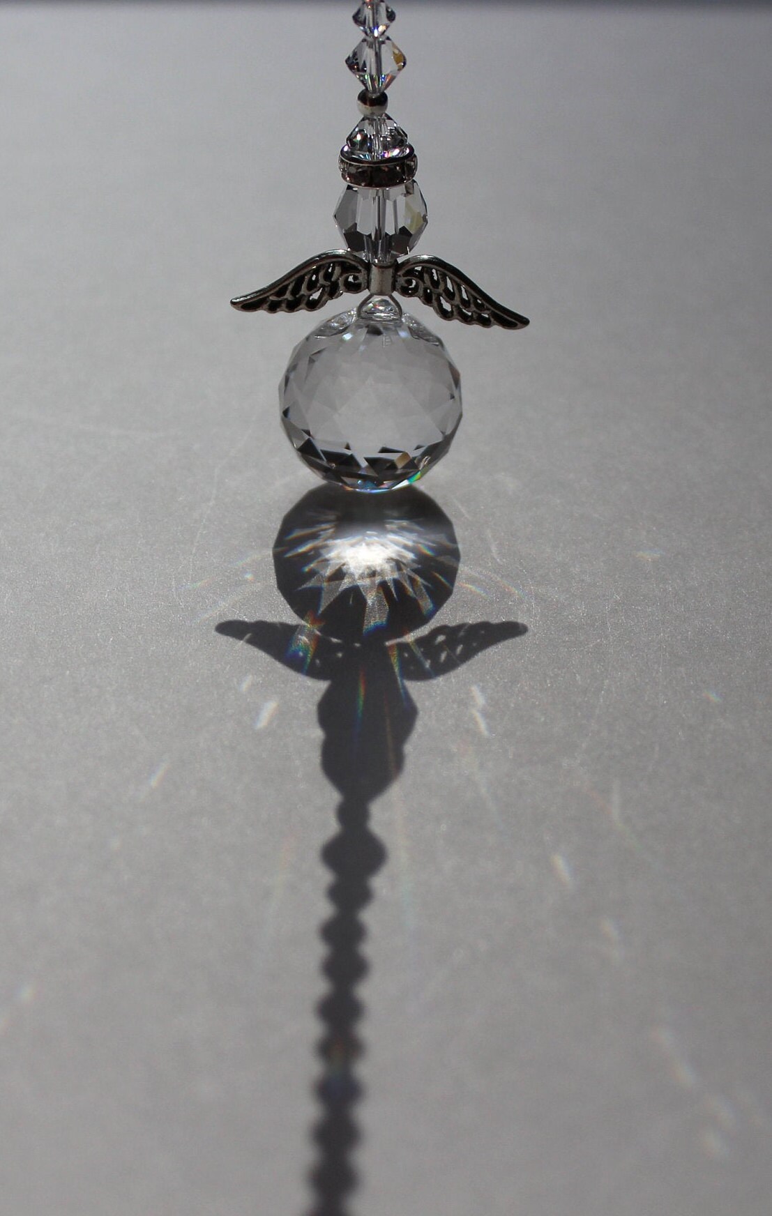 Angel Sun Catcher Made With Swarovski 20mm Round Clear Crystal, Rainbow ...