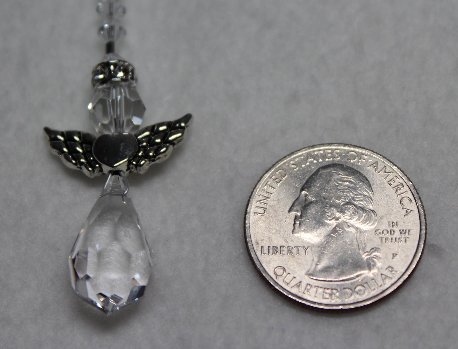Angel Sun Catcher Made With Swarovski AB Crystal With Heart Wings ...